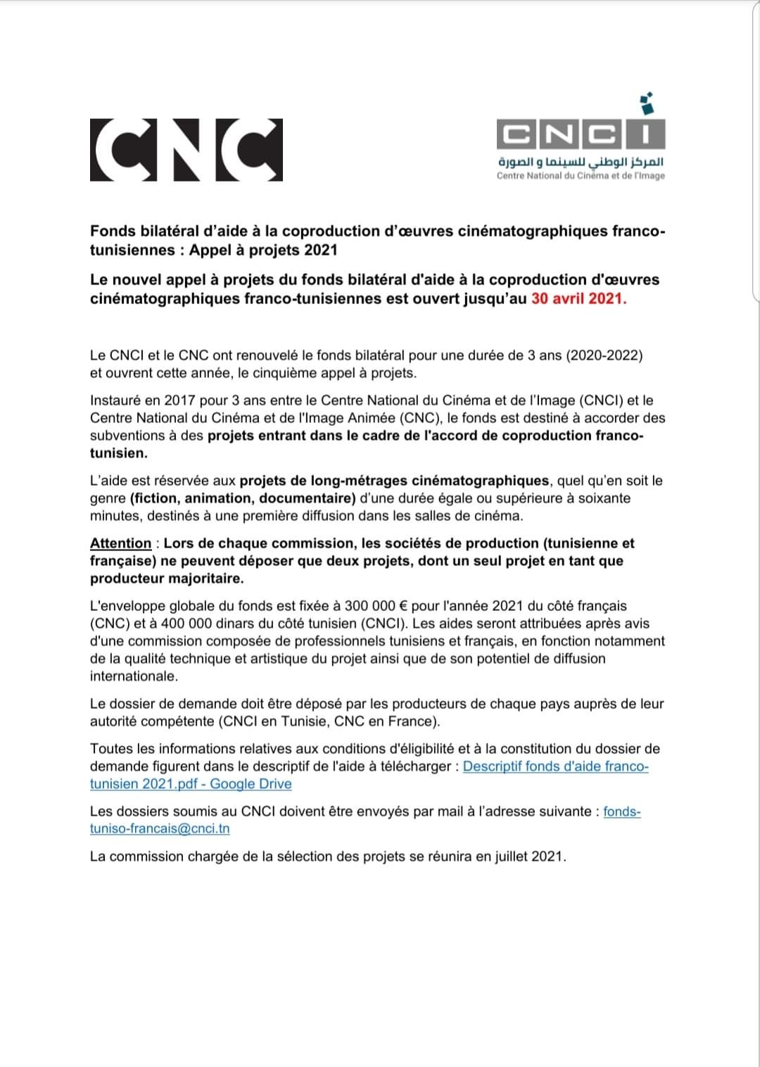 Publication - Centre National du Cinéma et de l'Image 01/03/2021 ...